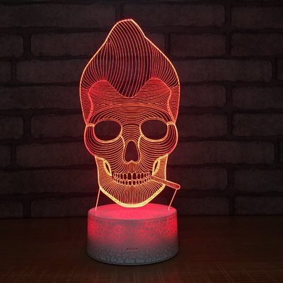 new novelty special gift item  Crackle base 3D acrylic led small night light, small led table lamp  with 7 colors supplier