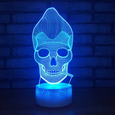 new novelty special gift item  Crackle base 3D acrylic led small night light, small led table lamp  with 7 colors supplier