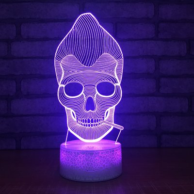 new novelty special gift item  Crackle base 3D acrylic led small night light, small led table lamp  with 7 colors supplier