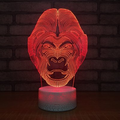 new gift item 3D acrylic led small night light led light, small led table lamp  with 7 colors and crackle base supplier
