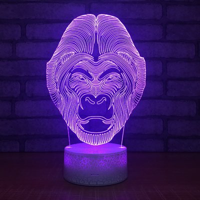new gift item 3D acrylic led small night light led light, small led table lamp  with 7 colors and crackle base supplier