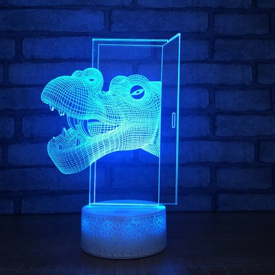 new gift item 3D acrylic led small night light led light, small led table lamp  with 7 colors and crackle base supplier