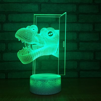 new gift item 3D acrylic led small night light led light, small led table lamp  with 7 colors and crackle base supplier