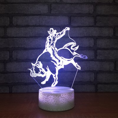 Acrylic 3D laser led small night light table lamp,  Unique and innovative style led table light led light supplier