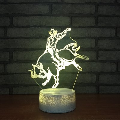 Acrylic 3D laser led small night light table lamp,  Unique and innovative style led table light led light supplier