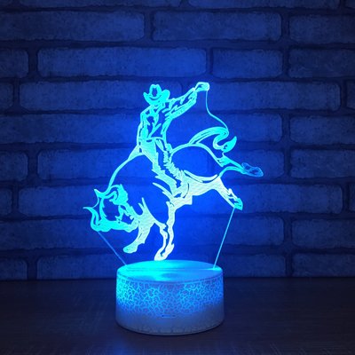 Acrylic 3D laser led small night light table lamp,  Unique and innovative style led table light led light supplier