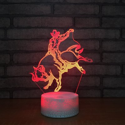Acrylic 3D laser led small night light table lamp,  Unique and innovative style led table light led light supplier