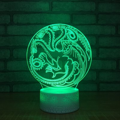 2018 Unique and innovative led table lamp, Acrylic 3D laser led lamp night light with special crackle base supplier