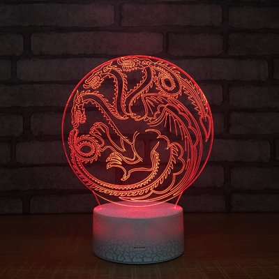 2018 Unique and innovative led table lamp, Acrylic 3D laser led lamp night light with special crackle base supplier