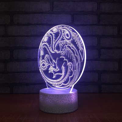 2018 Unique and innovative led table lamp, Acrylic 3D laser led lamp night light with special crackle base supplier