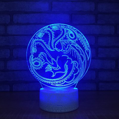 2018 Unique and innovative led table lamp, Acrylic 3D laser led lamp night light with special crackle base supplier