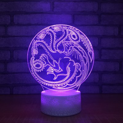 2018 Unique and innovative led table lamp, Acrylic 3D laser led lamp night light with special crackle base supplier