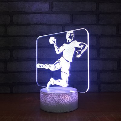 2018 Unique and innovative led table lamp, Acrylic 3D laser led lamp night light with special crackle base supplier