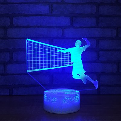 2018 Unique and innovative led table lamp, Acrylic 3D laser led lamp night light with special crackle base supplier