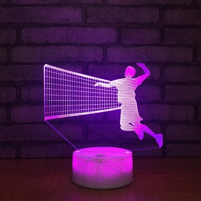 2018 Unique and innovative led table lamp, Acrylic 3D laser led lamp night light with special crackle base supplier