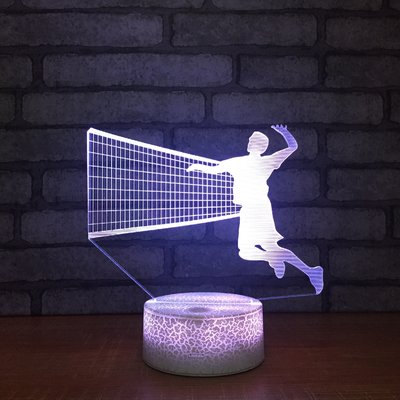 2018 Unique and innovative led table lamp, Acrylic 3D laser led lamp night light with special crackle base supplier