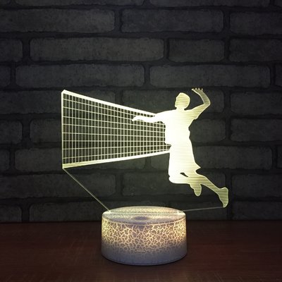 2018 Unique and innovative led table lamp, Acrylic 3D laser led lamp night light with special crackle base supplier