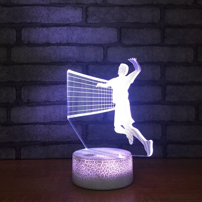 2018 Unique and innovative led table lamp, Acrylic 3D laser led lamp night light with special crackle base supplier