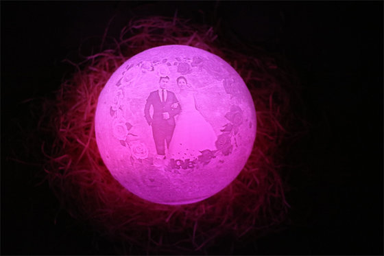 new 2018 hottest Creative 3D led Moon Lights , Customized pattern 3D Print Moon night Light with kinds of size supplier