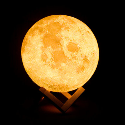 Factory wholesale  led 3D Lights , Customized pattern 3D Print Moon night Light with remote control supplier