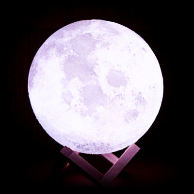 Factory wholesale  led 3D Lights , Customized pattern 3D Print Moon night Light with remote control supplier