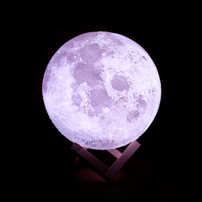 Factory wholesale  led 3D Lights , Customized pattern 3D Print Moon night Light with remote control supplier