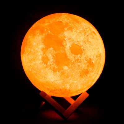 Factory wholesale  led 3D Lights , Customized pattern 3D Print Moon night Light with remote control supplier