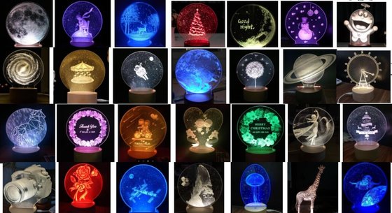2018 Newest Product 5 in 1 3D engraving  night light  bluetoooth speaker with time display and alarm clock function supplier