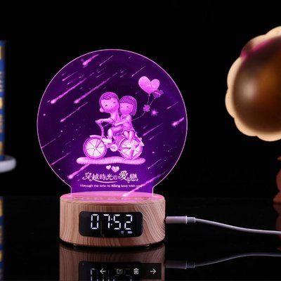 2018 Newest Product 5 in 1 multifunctional art atmosphere lamp 3D engraving  night light  bluetoooth speaker supplier