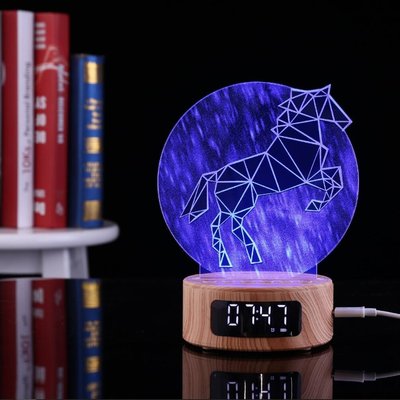 2018 Newest Product 5 in 1 multifunctional art atmosphere lamp 3D engraving  night light  bluetoooth speaker supplier