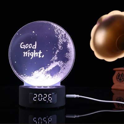 2018 Newest Product 5 in 1 multifunctional art atmosphere lamp 3D engraving  night light  bluetoooth speaker supplier