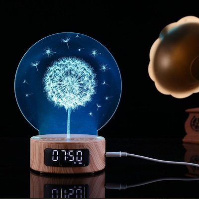 2018 Newest Product 5 in 1 multifunctional art atmosphere lamp 3D engraving  night light  bluetoooth speaker supplier