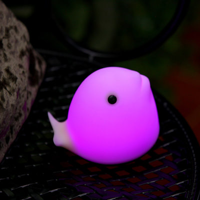 2018 Rechargeable relief product Small whale silicone pat light led night light with colorful lighting supplier