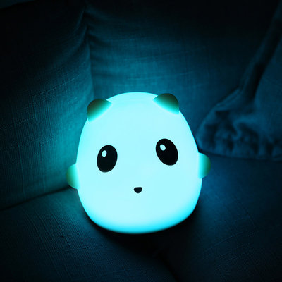2018 Rechargeable Panda pat light  led Silicon night light with colorful lighting supplier