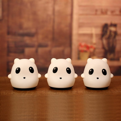 2018 Rechargeable Panda pat light  led Silicon night light with colorful lighting supplier