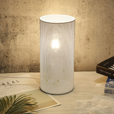 2018 Newest Cylinder iron mesh table lamp supplier