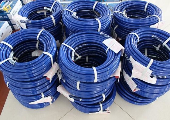 Light Weight Spray Gun Hose Nylon 11 Blue Red 300Bar 15 Meters