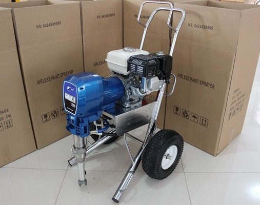 Large Gasoline Powered Airless Paint Spraying Equipment With High Pressure Hose
