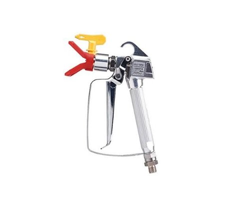 Silver Blue Airless Paint Sprayer Gun Anodized Aluminum Forged Body For High Ratio Paint
