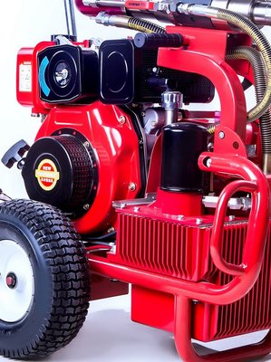 Hydraulic Diesel Piston Pump Sprayer Airless Paint Equipemnt 13.5L/Min Putty