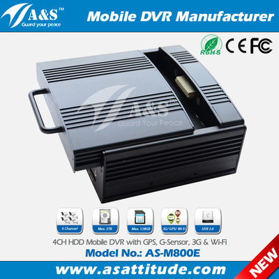4CH SD Card & Hard Disk School Bus Mobile DVR With Optional GPS 3G/4G