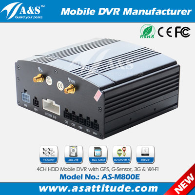 4CH SD Card & Hard Disk School Bus Mobile DVR With Optional GPS 3G/4G