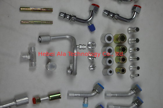 #6 #8 #10 #12 Straight Female O-Ring 7/8-14UNF Aluminium joint with iron cap auto air conditioning hose fitting