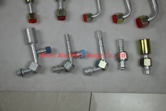 #6 #8 #10 #12 Straight Female O-Ring 7/8-14UNF Aluminium joint with iron cap auto air conditioning hose fitting