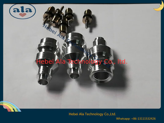 Auto A/C Hose Clamp Straight Connector With R134a Refrigerant Valve/Through Pipe Aluminium Fittings with R134a Valve