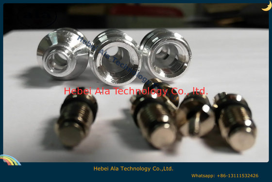 Auto A/C Hose Clamp Straight Connector With R134a Refrigerant Valve/Through Pipe Aluminium Fittings with R134a Valve