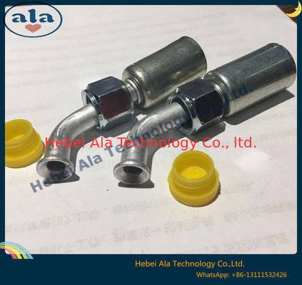 #6 #8 #10 #12 Al joint with iron jacket ac fitting Female Flare Auto AC hose fittings 45 DEGREE AC hose end connector