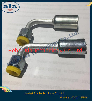 #6 #8 #10 #12 Al joint with iron jacket ac fitting Female Flare Auto AC hose fitting 90 DEGREE AC HOSE CONNECTOR