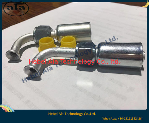 #6 #8 #10 #12 Al joint with iron jacket ac fitting Female Flare Auto AC hose fitting 90 DEGREE AC HOSE CONNECTOR