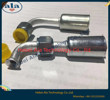 #6 #8 #10 #12 Al joint with iron jacket ac fitting Female Flare Auto AC hose fitting 90 DEGREE AC HOSE CONNECTOR